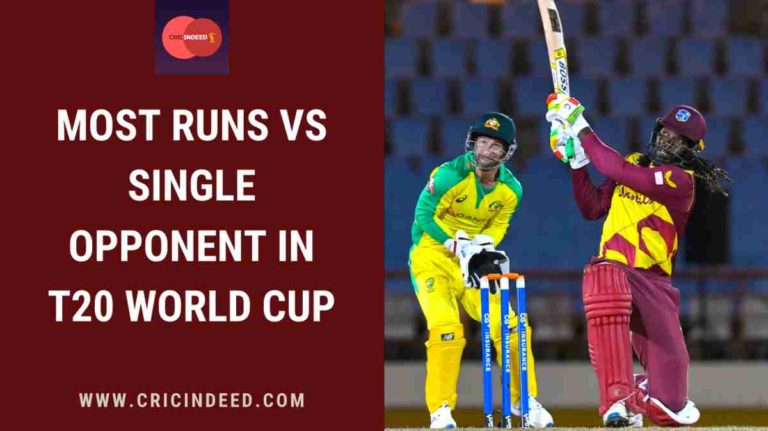 T20 World Cup Stats: Most Runs against a Single Opponent - CricIndeed