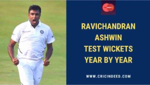 Ravichandran Ashwin Test Bowling Stats: Year-by-Year Wickets - CricIndeed