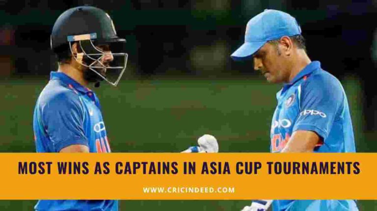Most Wins as Captain in Asia Cup History - CricIndeed