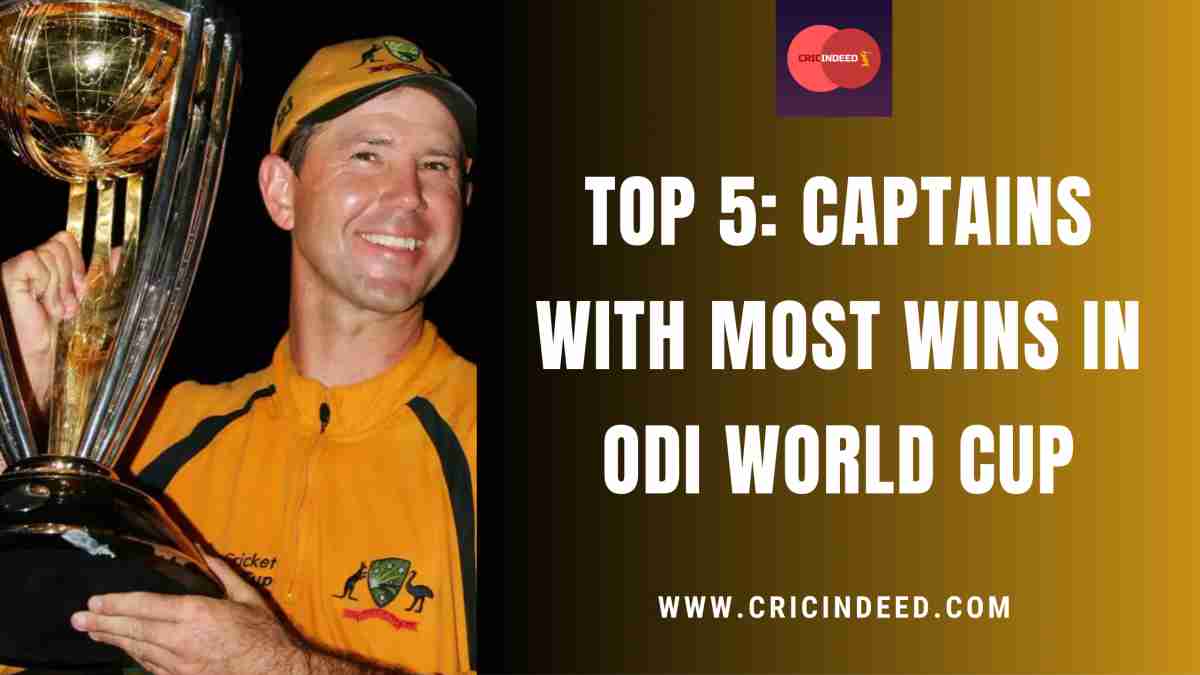 Top 5: Captains with Most Wins in ODI World Cup - CricIndeed
