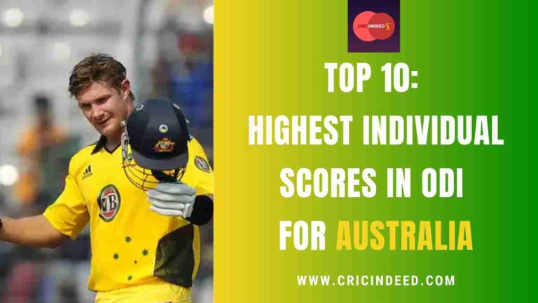 ODI Stats: Highest Individual Scores - Australia - CricIndeed