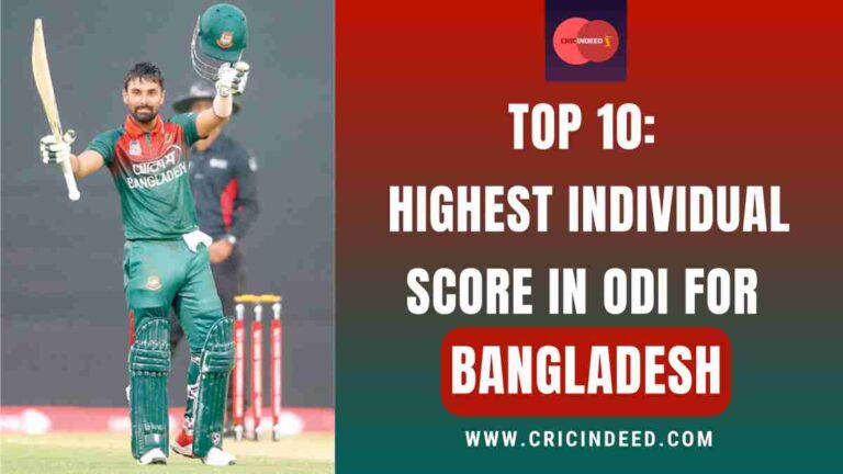 Top 10: Highest Individual Score in ODI for Bangladesh - CricIndeed