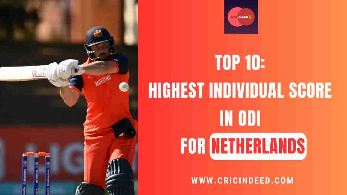 Top 10: Highest Individual Score in ODI for the Netherlands - CricIndeed
