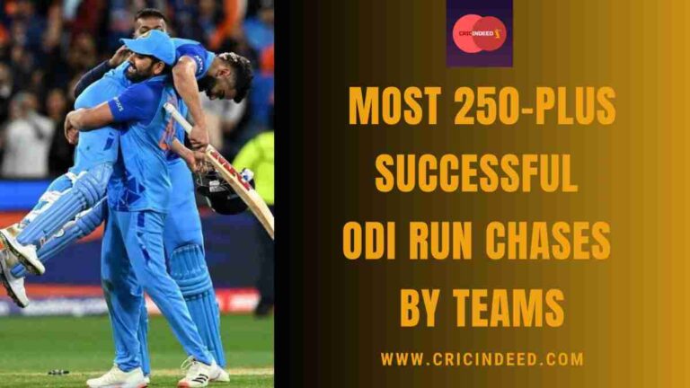 Most Successful 250-plus Run Chases in ODI by Teams - CricIndeed
