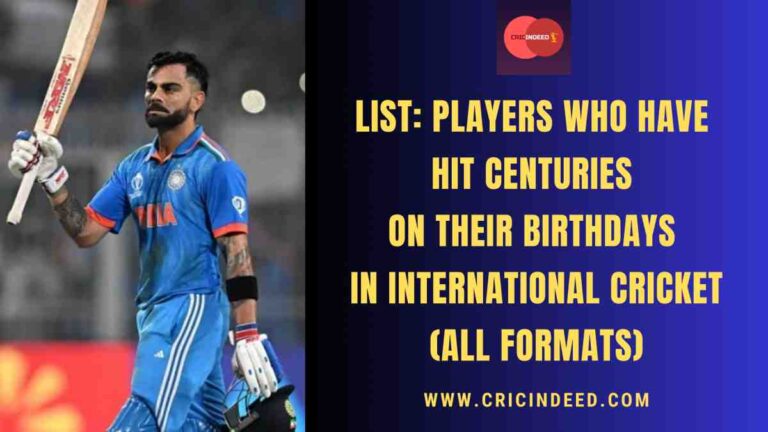 List: Players who have Hit Centuries on their Birthdays in ...