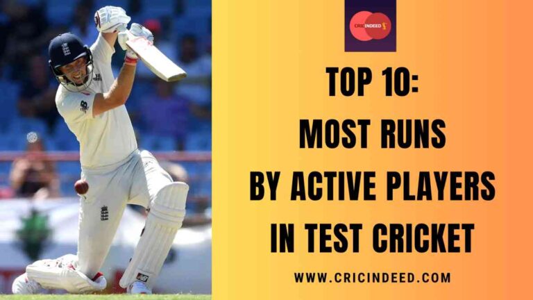 Most Test Runs by Active Players - CricIndeed
