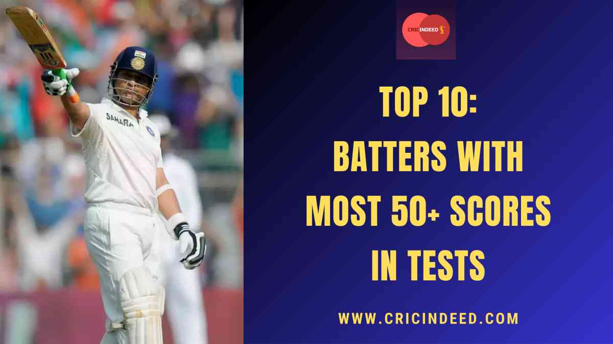 Test Cricket: Batters with Most 50+ Scores - CricIndeed