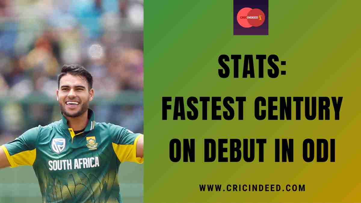 Fastest ODI Centuries on Debut - CricIndeed