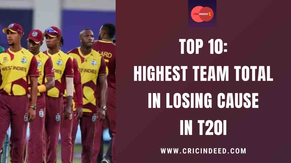 Highest Team Total in Losing Cause in T20Is - CricIndeed
