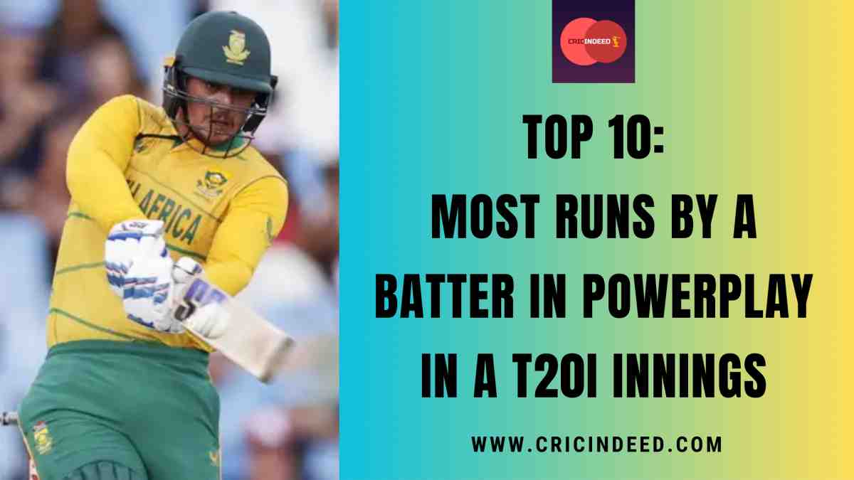 Most Runs by a Batter in Powerplay in a T20I Innings - CricIndeed