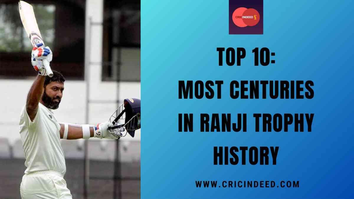 Most Centuries in Ranji Trophy History - CricIndeed