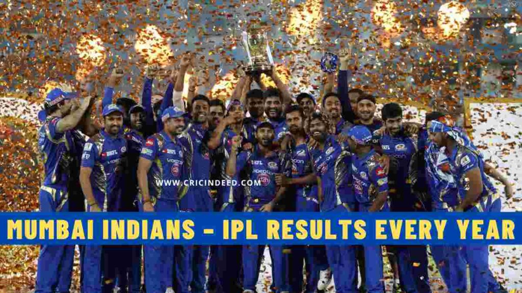 Mumbai Indians IPL Results Every Year (2008-2026): Full List - CricIndeed