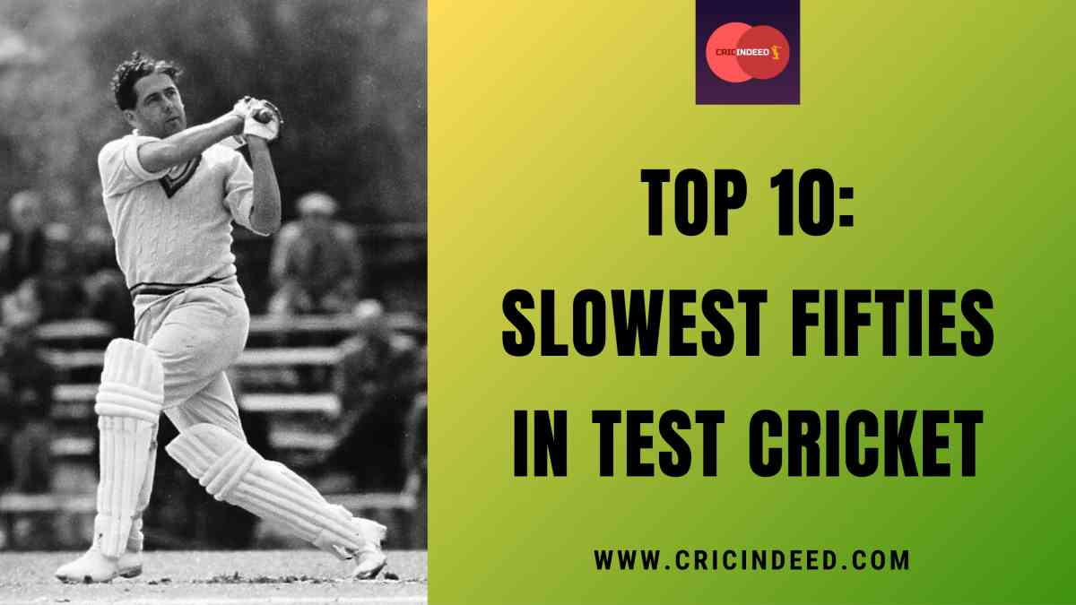 Top 10: Slowest Fifties in Test Cricket - CricIndeed