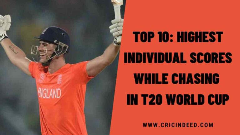 T20 World Cup Stats: Highest Individual Scores while Chasing - CricIndeed