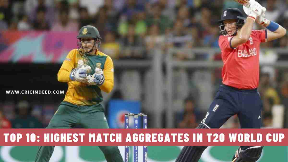 T20 World Cup Stats: Highest Match Aggregates - CricIndeed