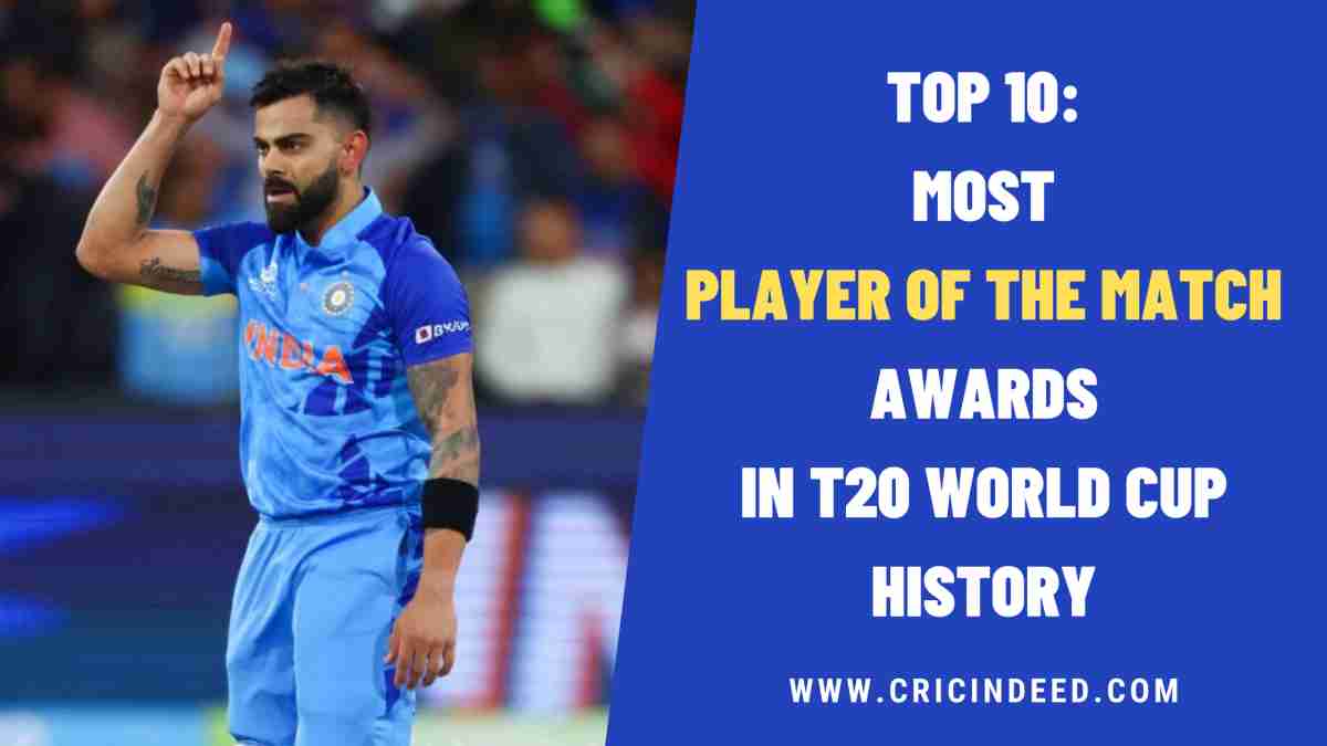 T20 World Cup Stats: Most Player of the Match Awards - CricIndeed