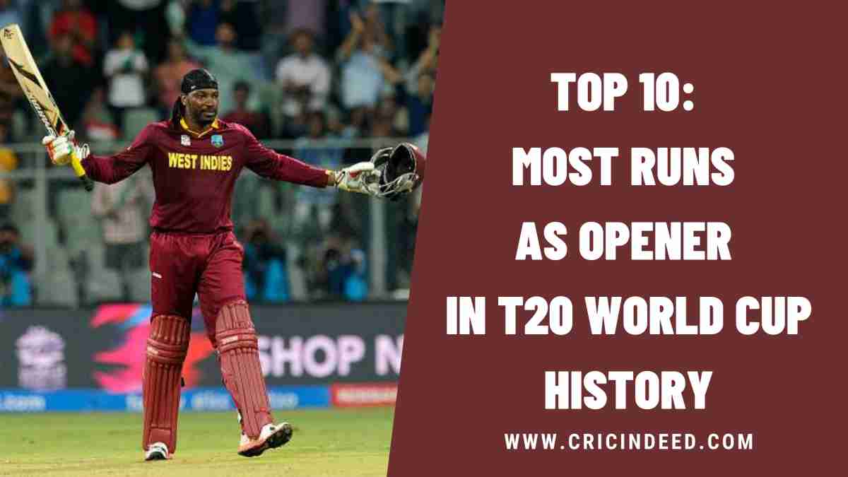 T20 World Cup Stats: Openers with Most Runs - CricIndeed