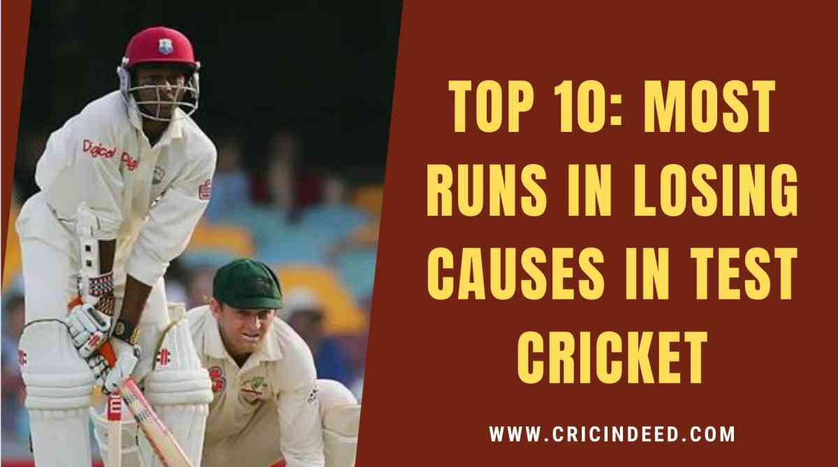 Most Test Runs in Losing Causes - CricIndeed
