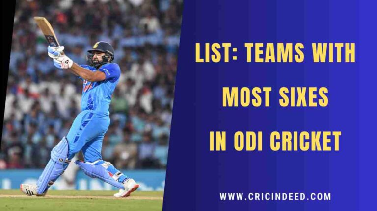 Stats: Most Sixes by Teams in ODI Cricket - CricIndeed