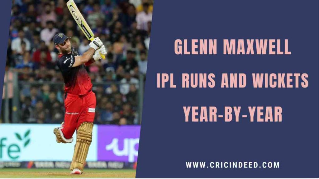 Glenn Maxwell - IPL Runs and Wickets Season-wise - CricIndeed