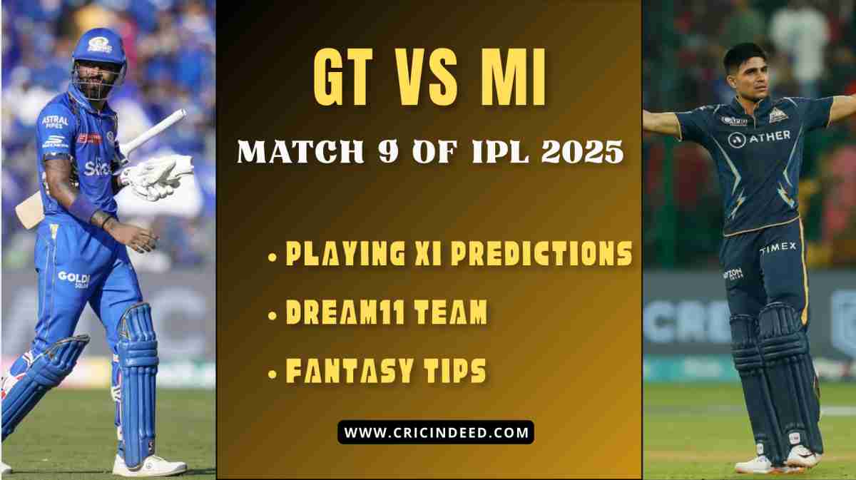 GT vs MI IPL 2025 Match 9: Dream11 Prediction - Top Picks, Captain Choices, Fantasy Tips ...