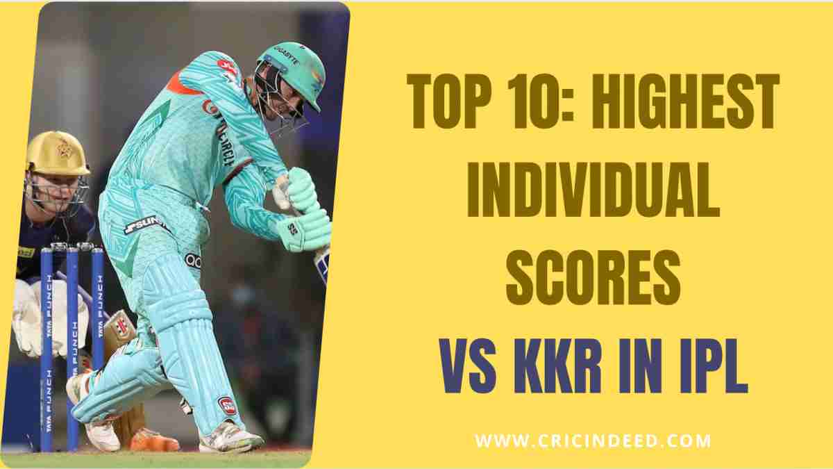 IPL Stats: Highest Individual Scores against KKR - CricIndeed