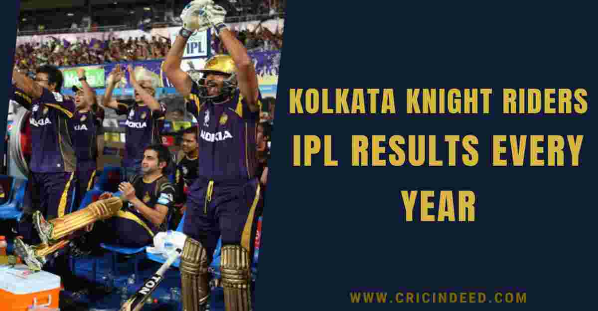 Kolkata Knight Riders - IPL Results Every Year - CricIndeed