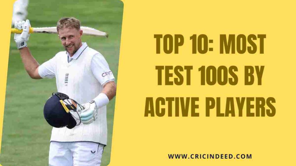 Most Test Centuries by Active Players - CricIndeed