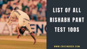 Rishabh Pant: Complete List of Test Centuries - CricIndeed