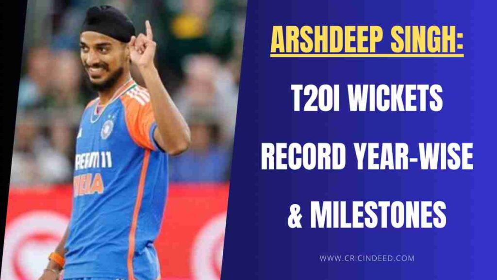 Arshdeep Singh T20I Wickets Year-wise Breakdown - CricIndeed